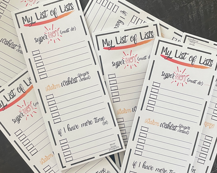 My List of Lists: a To-Do List Notepad – Never Stay Stagnant